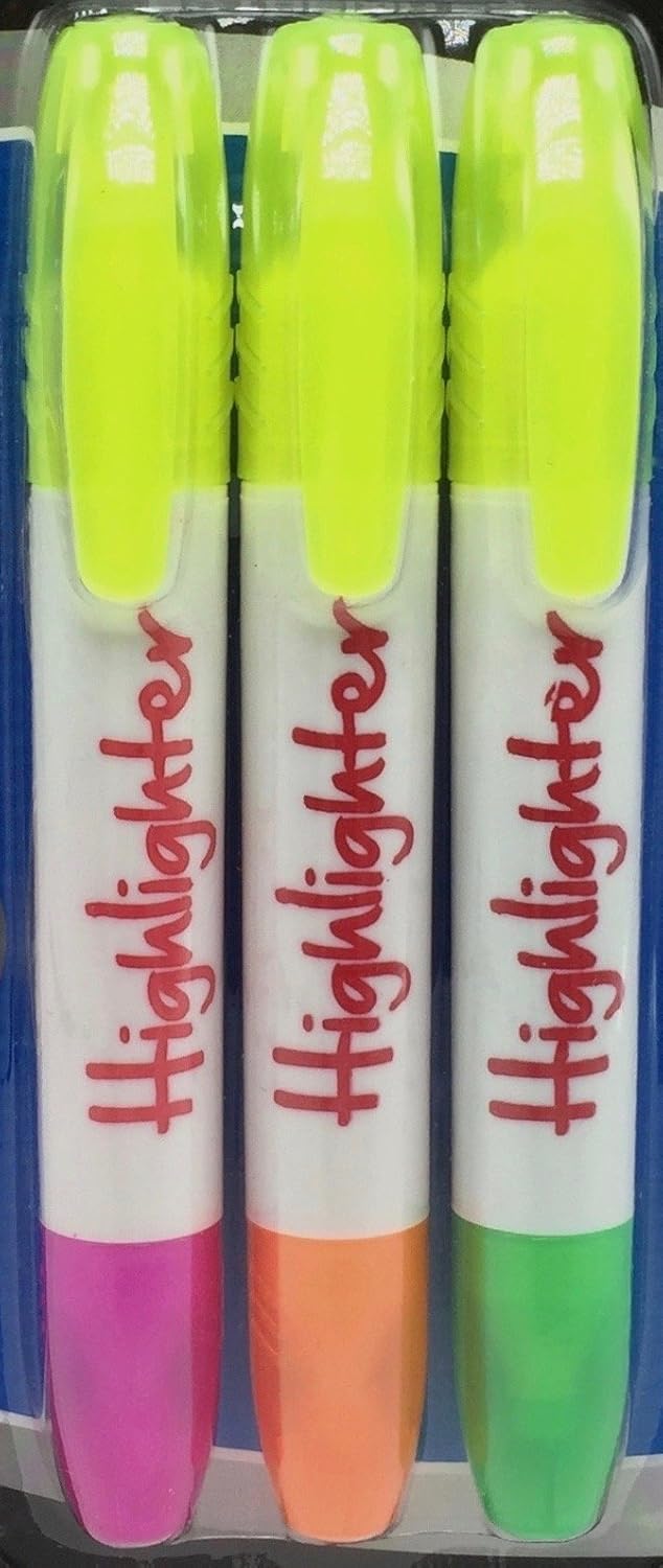Amazon.com : Jot double ended highlighter 3 pack : Office Products