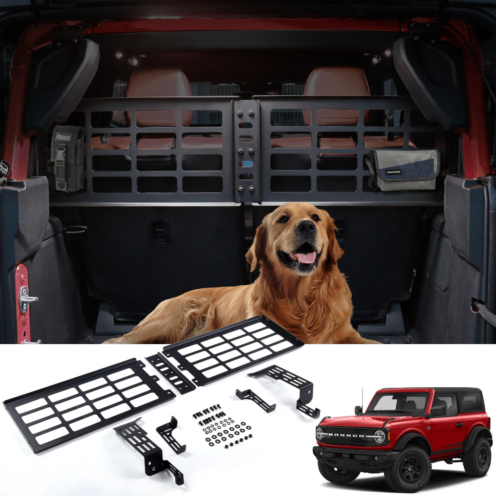 Mabett Dog Barrier for Ford Bronco Hard Top 2-Door 2024 2023 2022 2021 ...