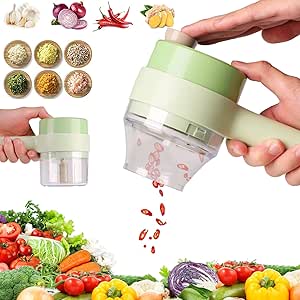 Amazon.com: 4 in 1 Portable Electric Vegetable Cutter Set,Vegetable ...
