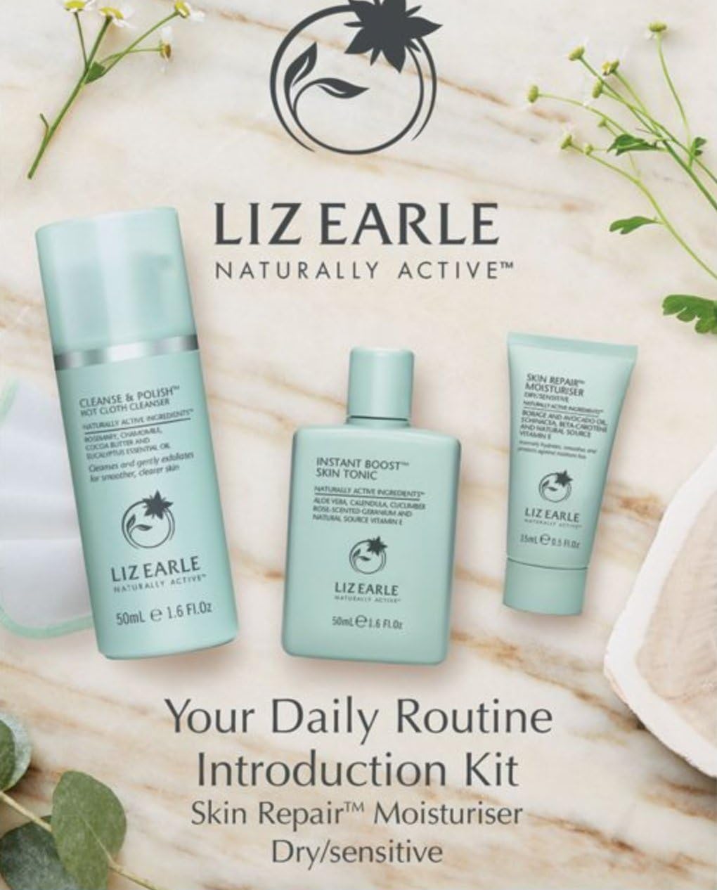 Liz Earle Your Daily Routine Introduction Kit with Skin Repair ...