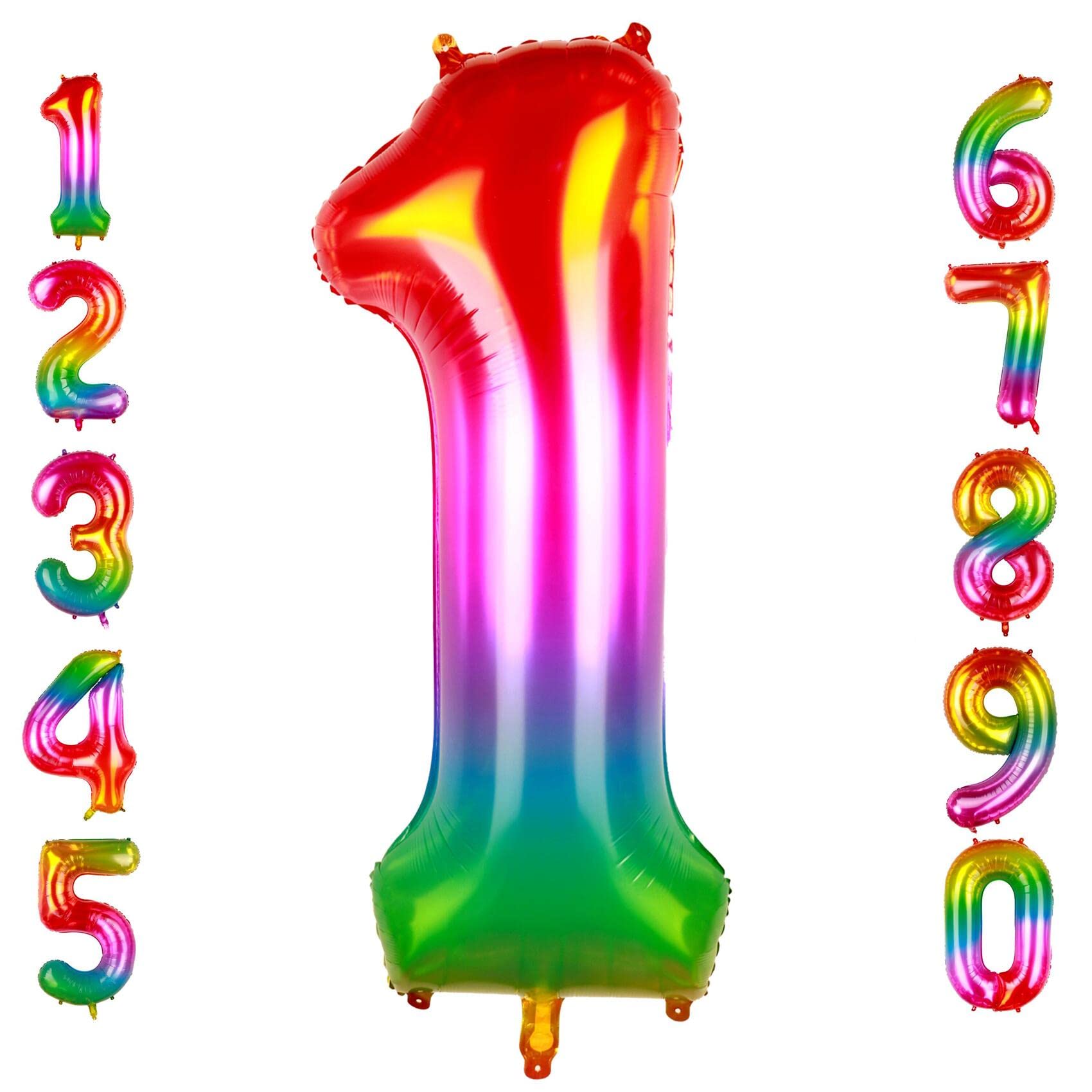 Mua Giant Rainbow Number 1 Balloon, 40 Inch Big Colorful Jelly Foil ...