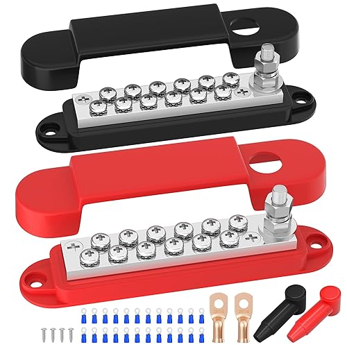 Power Distribution Block 12V 150A 1/4" Stud Marine Bus Bar 12 Volt DC ...