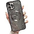 Amazon.com: aowner Magnetic Case for iPhone 14 Pro Glitter Case, Luxury Plating Cute Bling with ...