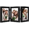 Amazon.com - Frametory, 5x7 Trifold Picture Frame Hinged Photo Frames ...