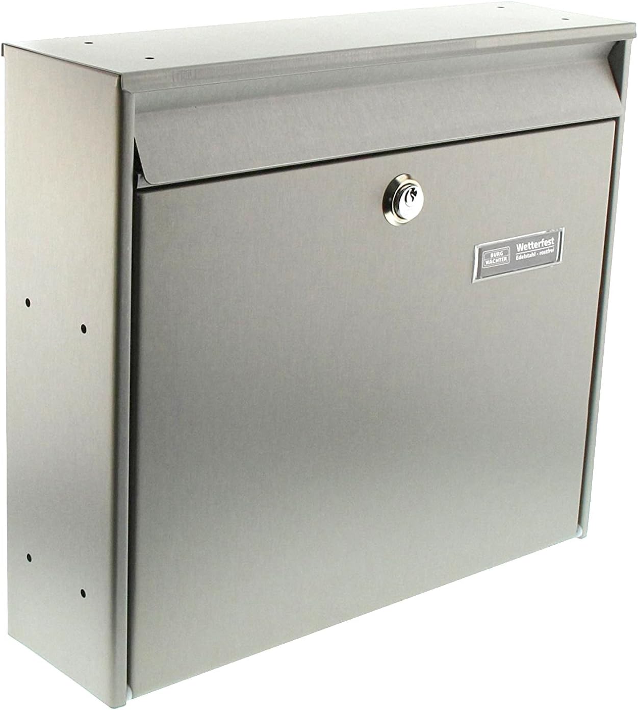 Burg-Wächter Borkum 3877 Ni – Stainless Steel Post Box Letter Box Mail ...