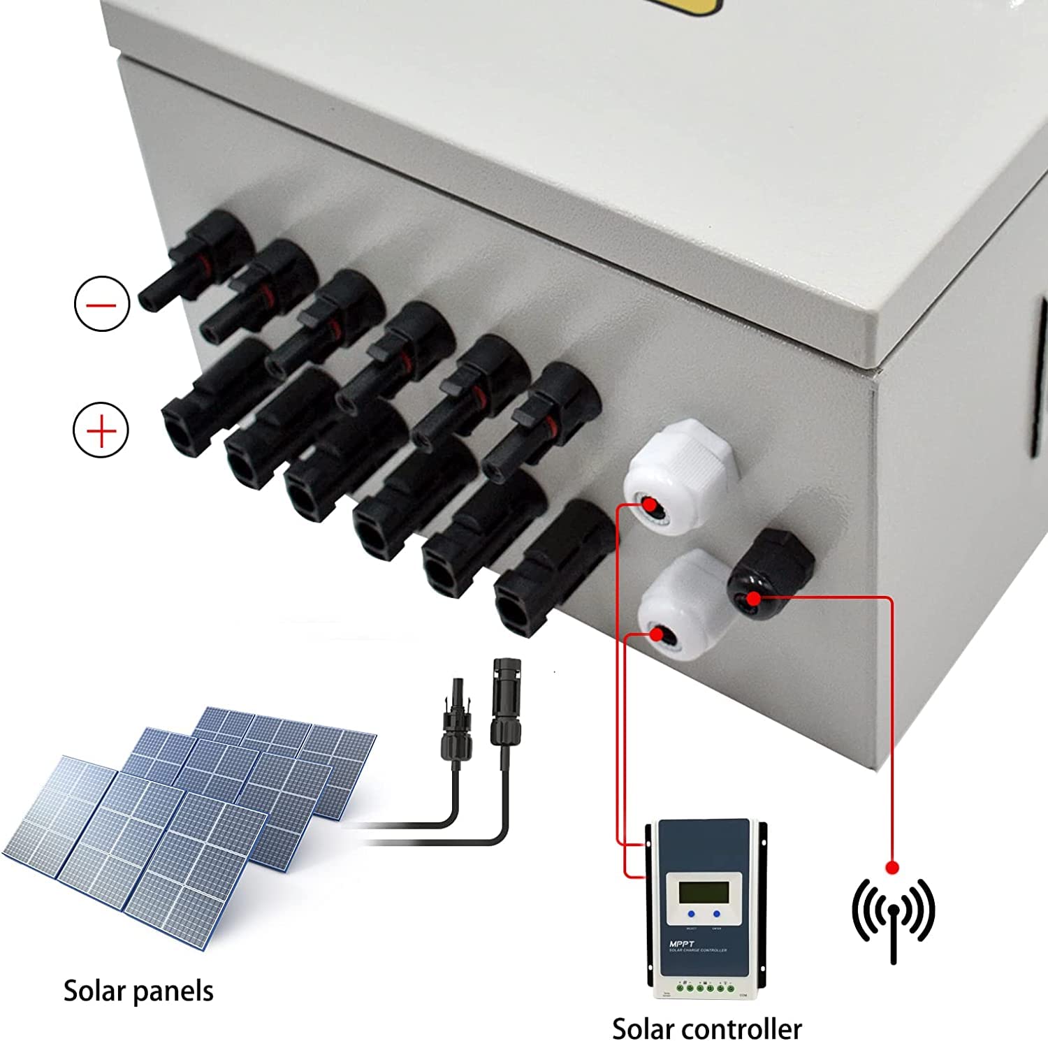 Mua PV Combiner Box, 6 String Waterproof Solar Combiner Box with ...