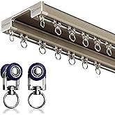 Amazon.com: YXHOMME Double Row Ceiling Curtain Track - Ceiling Mounted ...