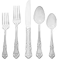 Amazon.com: Oneida Azalea 20 Piece Everyday Flatware, Service for 4, 18 ...