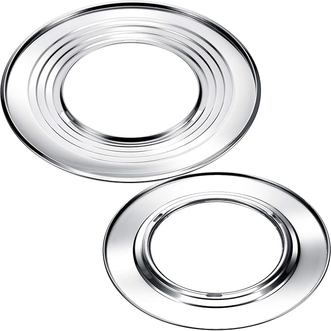 2 Pieces 11 Inch and 12 Inch Steam Ring, Stainless Steel Steaming Ring ...