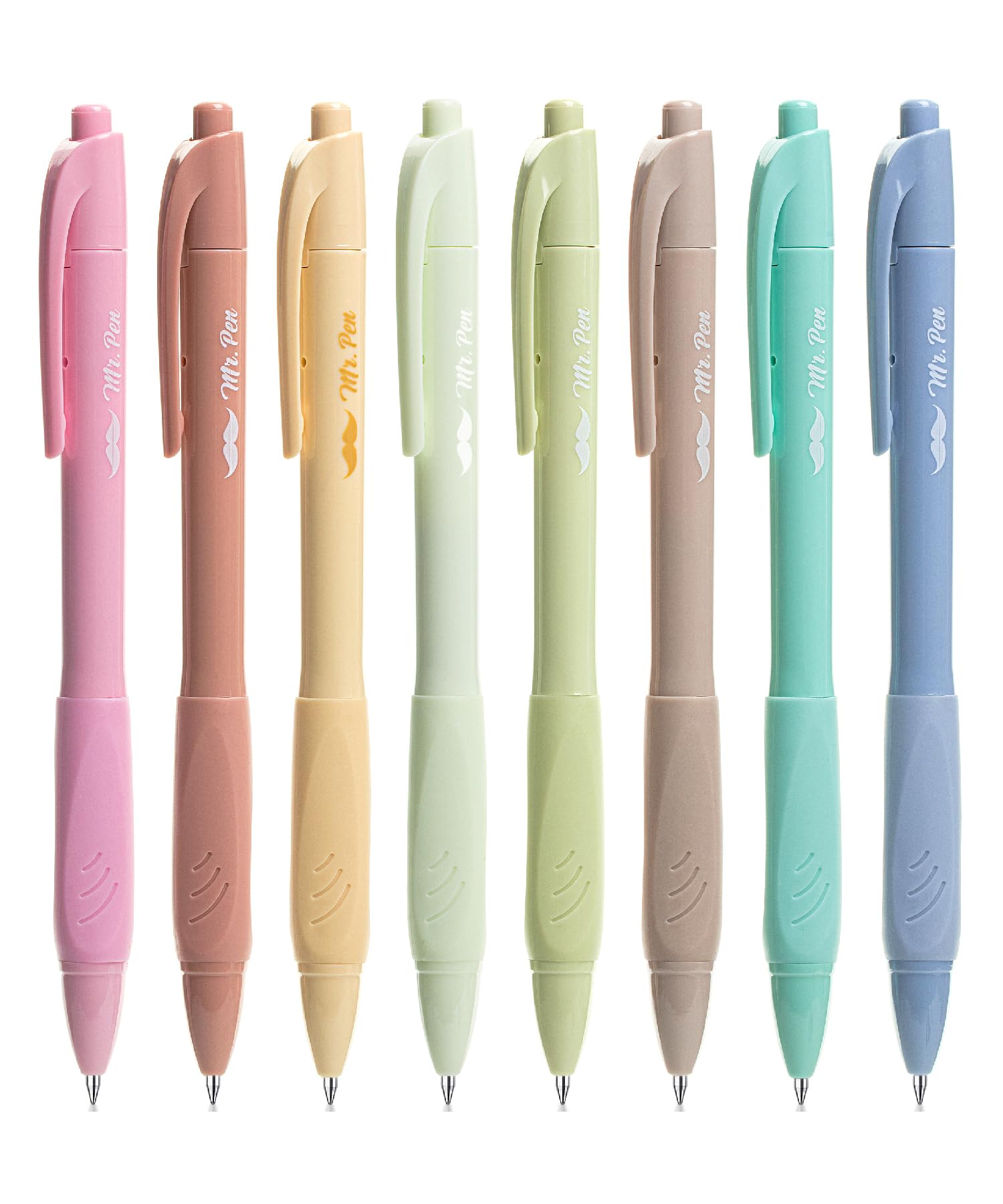 Mr. Pen- Retractable Gel Pens, 8 Pack, Black Ink, Soft Grip, Soft ...