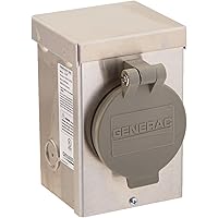 Amazon.com: Generac 6347 50-Amp 125/250V Aluminum Power Inlet Box with ...