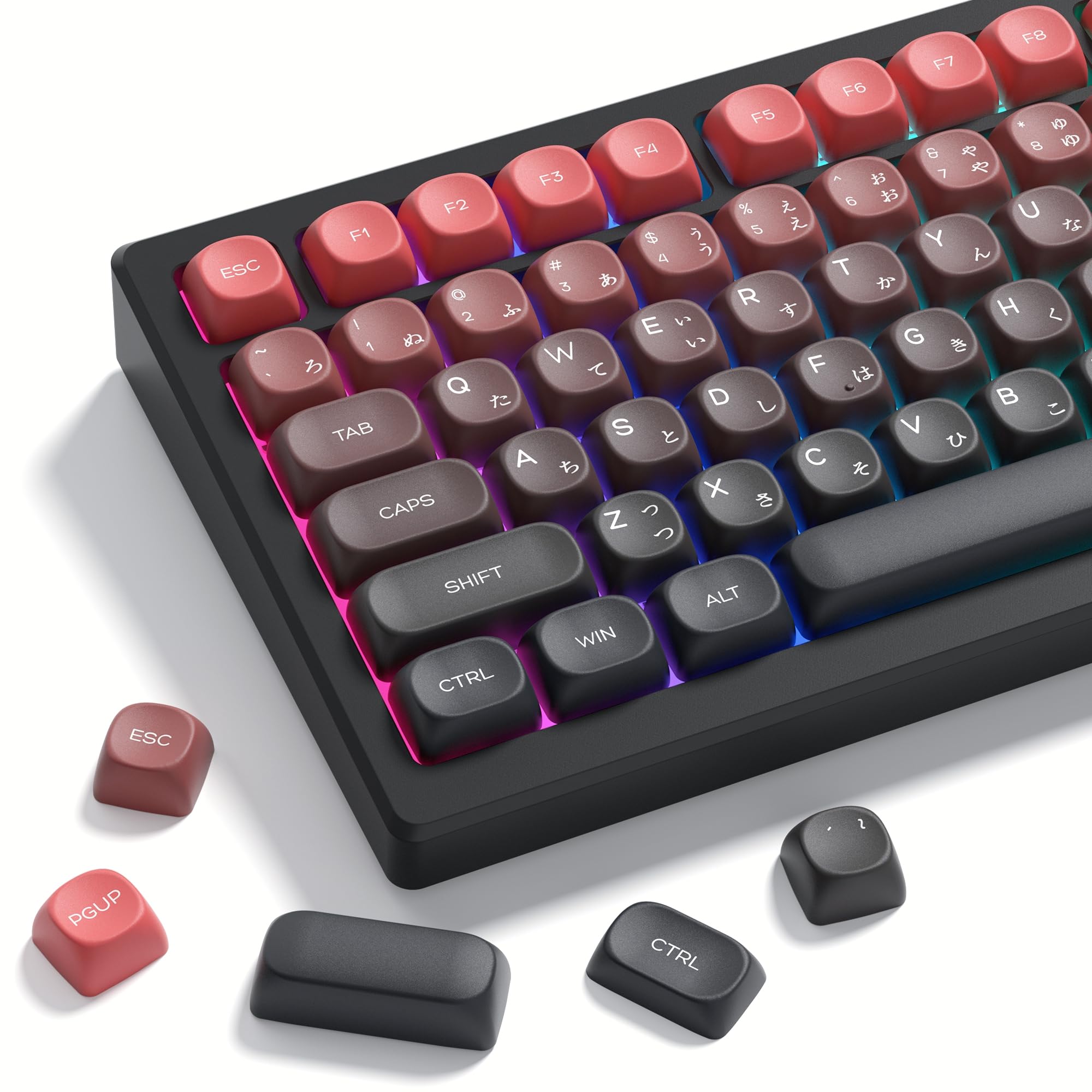 Mua Womier MOA Keycaps Japanese,PBT Keycaps 60 75 100 Percent,Cute Dye ...