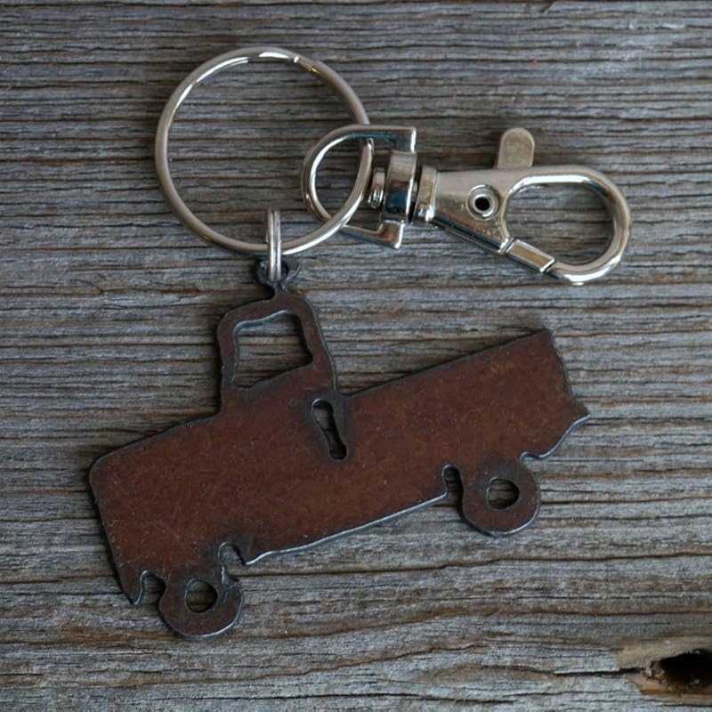 Amazon.com: Pickup Truck Keychain ~ Rustic Keyring, Farm Key Chain Gift ...
