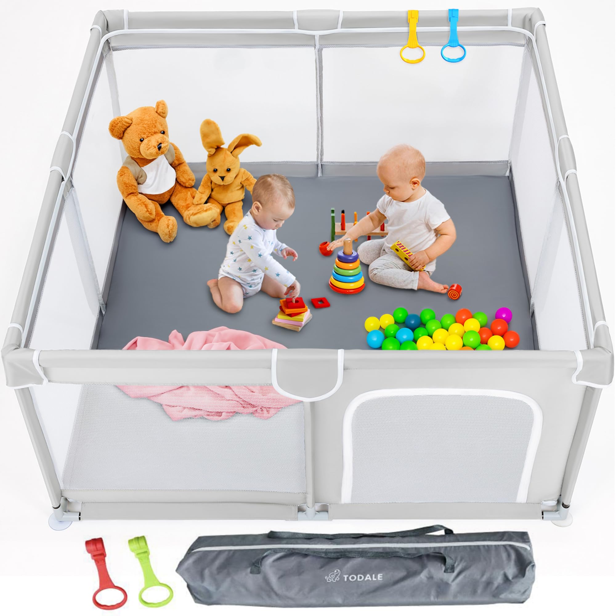 TODALE Baby Playpen, Medium Playpen for Babies and Toddlers, Indoor ...