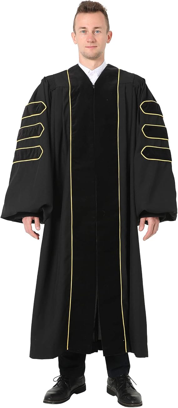 GraduatePro Doctoral Graduation Gown for Faculty and Professor PhD ...