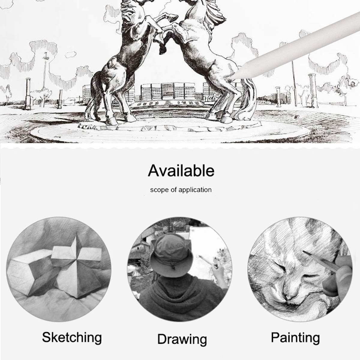 6 Pieces Blending Stump Paper Tortillon Set Double Ended Art Blender ...