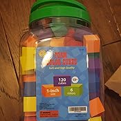 Amazon.com: Premium Joy Foam Counting Color Cubes for Kids - Size of 1 ...