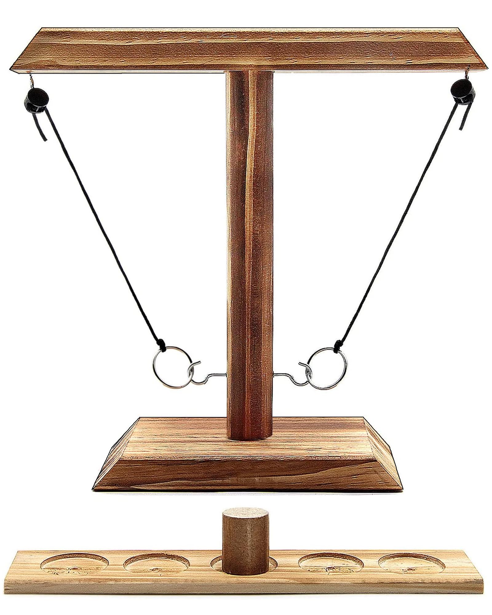Hook and Ring Game Handmade Wooden Toss Game for Kids and Adults, Outdoor Indoor Games,Patio ...