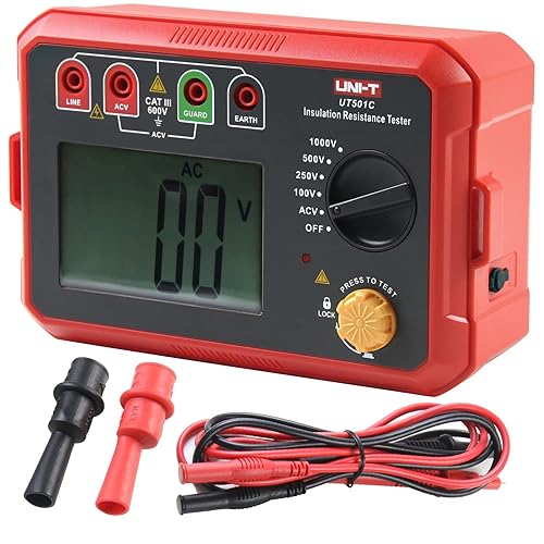 UNI-T UT501C Ohm Meter ，Insulation Resistance Tester,100V~1000V ...