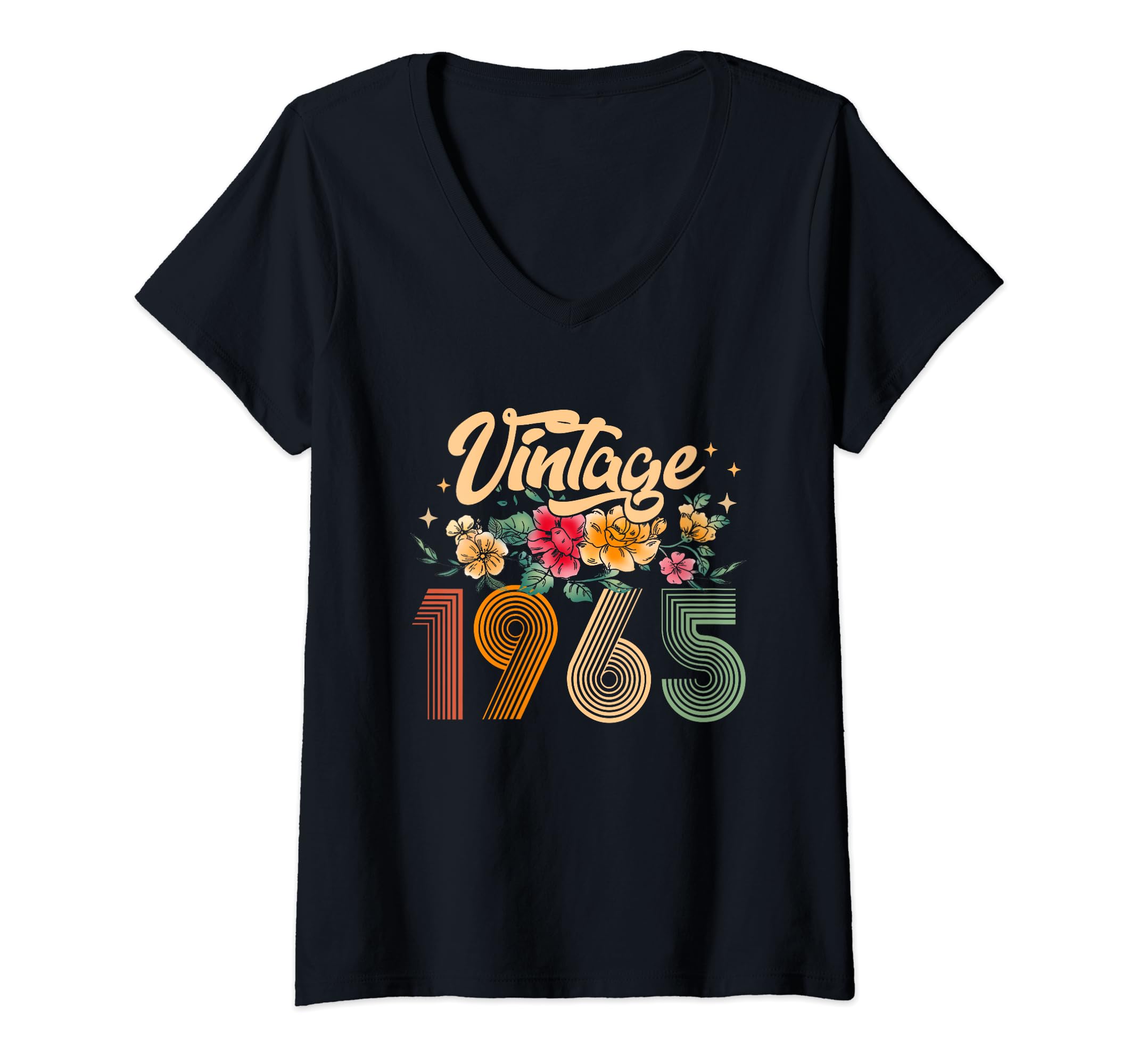 Womens Vintage 1965 Made In 1965 Floral 60th Birthday 60 Years Old V ...