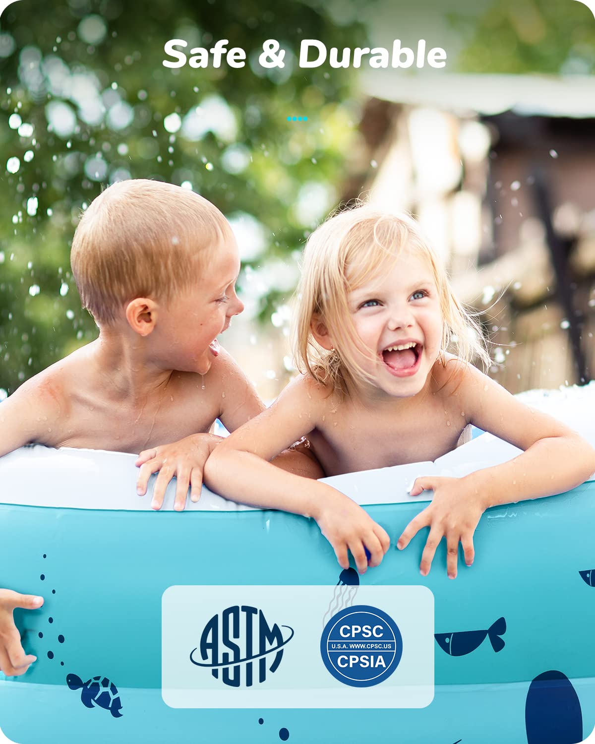 Mua Inflatable Swimming Pool, Valwix 122" X 71" X 20" Full-Sized Family ...