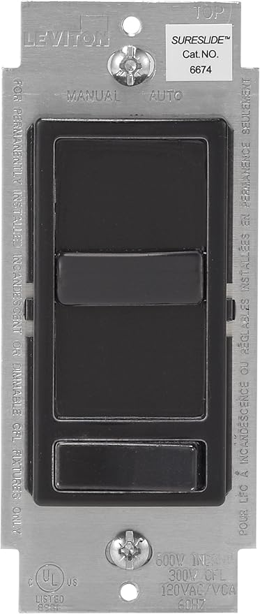 Leviton 6674-P0E SureSlide Universal 150-Watt LED and CFL/600-Watt ...