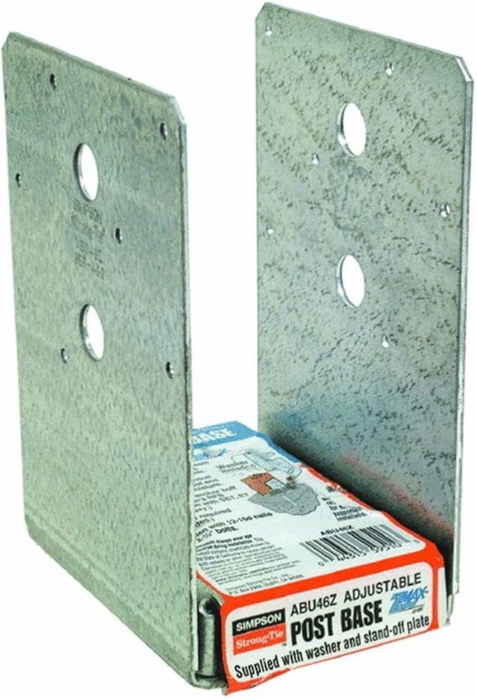 Simpson Strong Tie ABU46 12-Gauge 4x6 Adjustable Post Base 10-per Box ...
