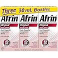 Afrin Original Maximum Strength 12 Hour Nasal Congestion Relief Spray - 3 bottles, 1 FL OZ (30mL ...