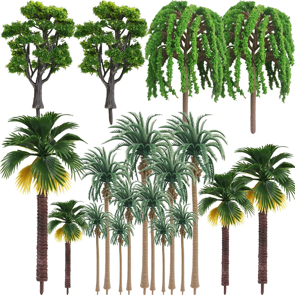 Diorama Supplies Model Miniature Plastic Toy Trees Forest Bushes ...