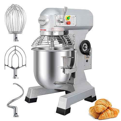 LEEVOT 10Qt 500W Commercial Food Mixer, Commercial mixer 3-Speed ...
