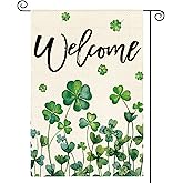 Amazon.com : AVOIN colorlife St Patricks Day Welcome Garden Flag 12x18 Inch Double Sided Outside ...