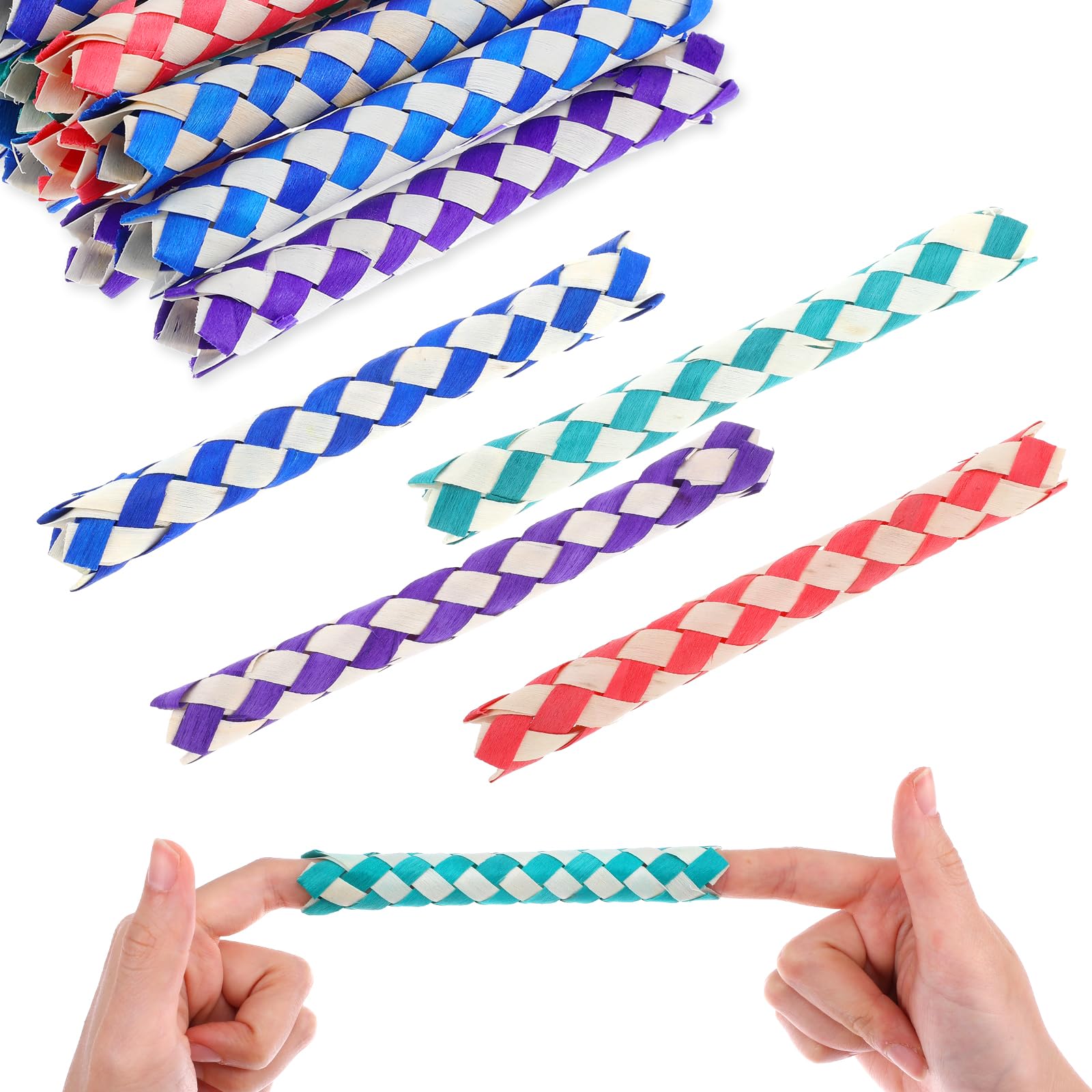 DIVINA VITAE 24 Pcs Chinese Finger Trap Classic Wooden Finger Trap ...