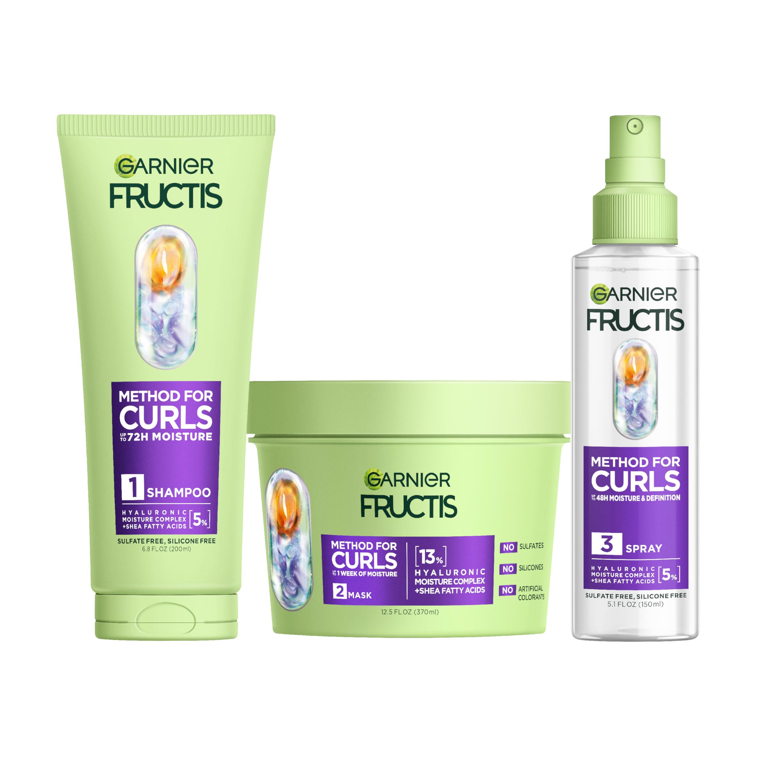 Garnier Fructis Method for Curls Curly Hair Products, Moisture Filling ...