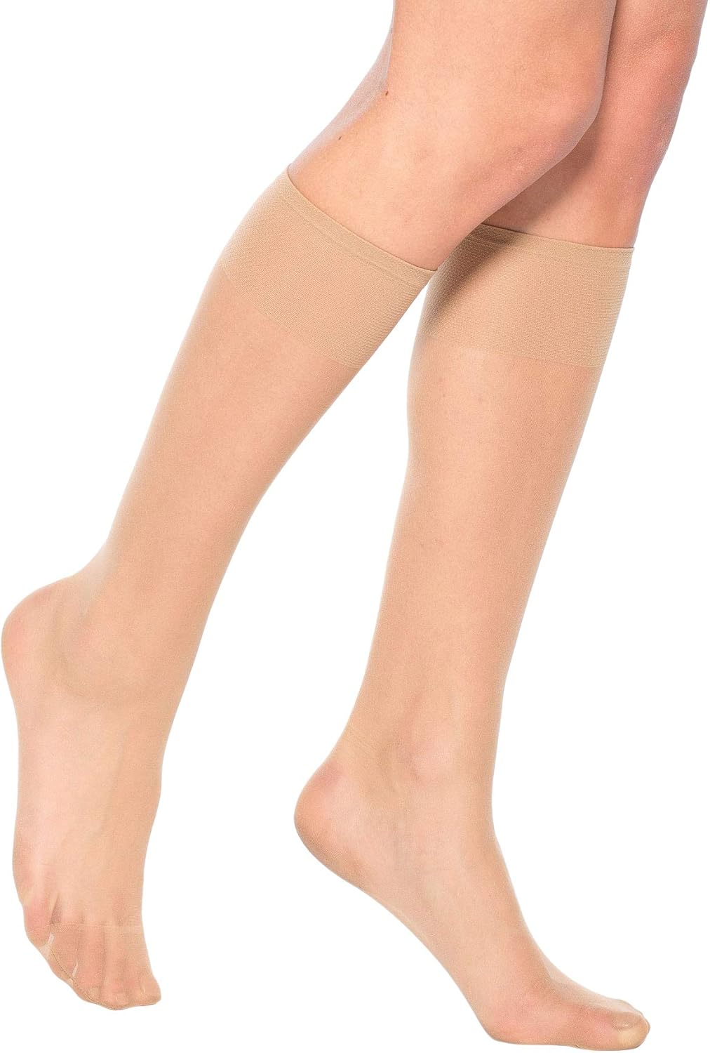 Lingerelle - Lot de 4 mi-Bas Mousse Grande Largeur - Femme - Taille ...