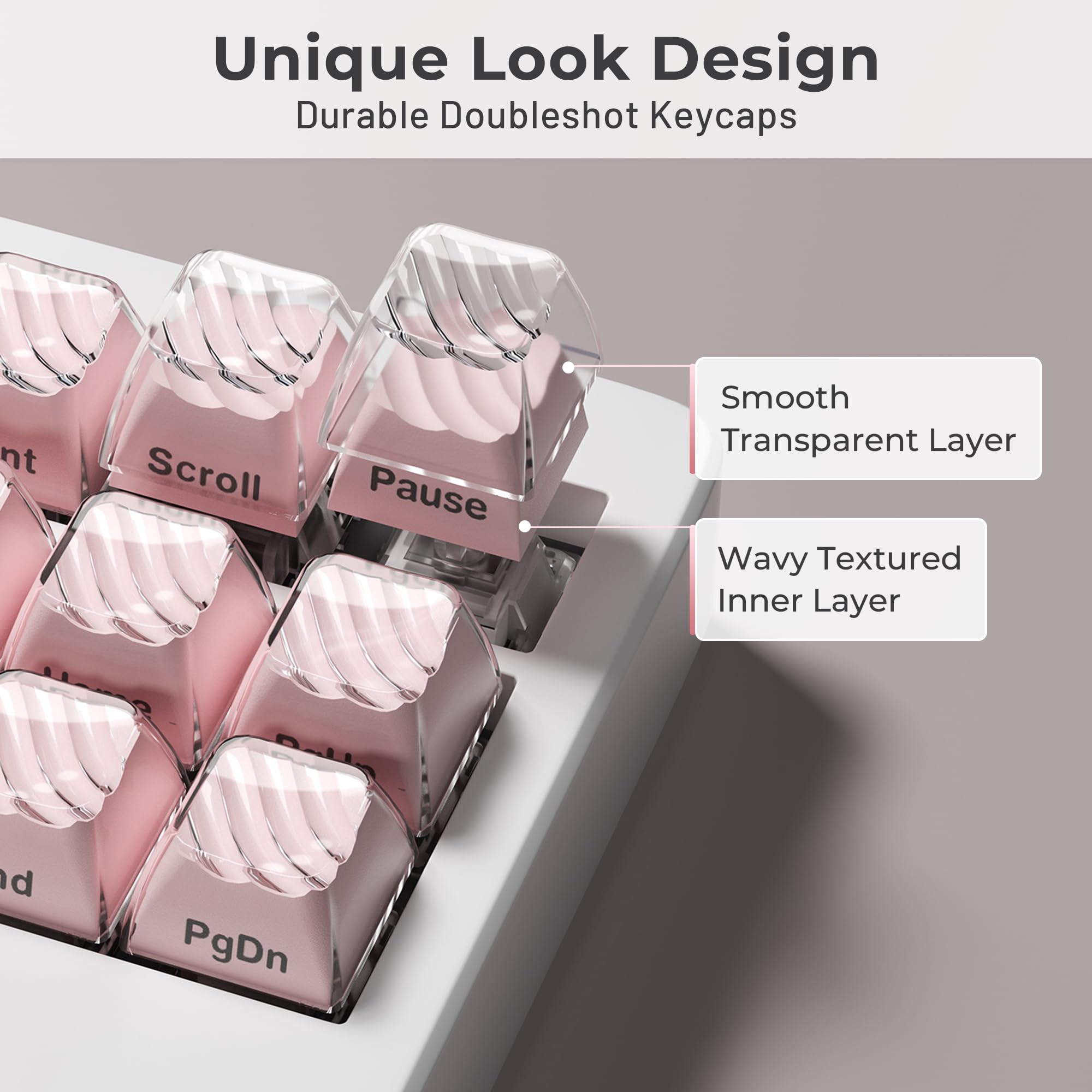 Mua XVX Cute Keycaps, Crystal Jelly Keycaps, Side Printed Ceramic ...