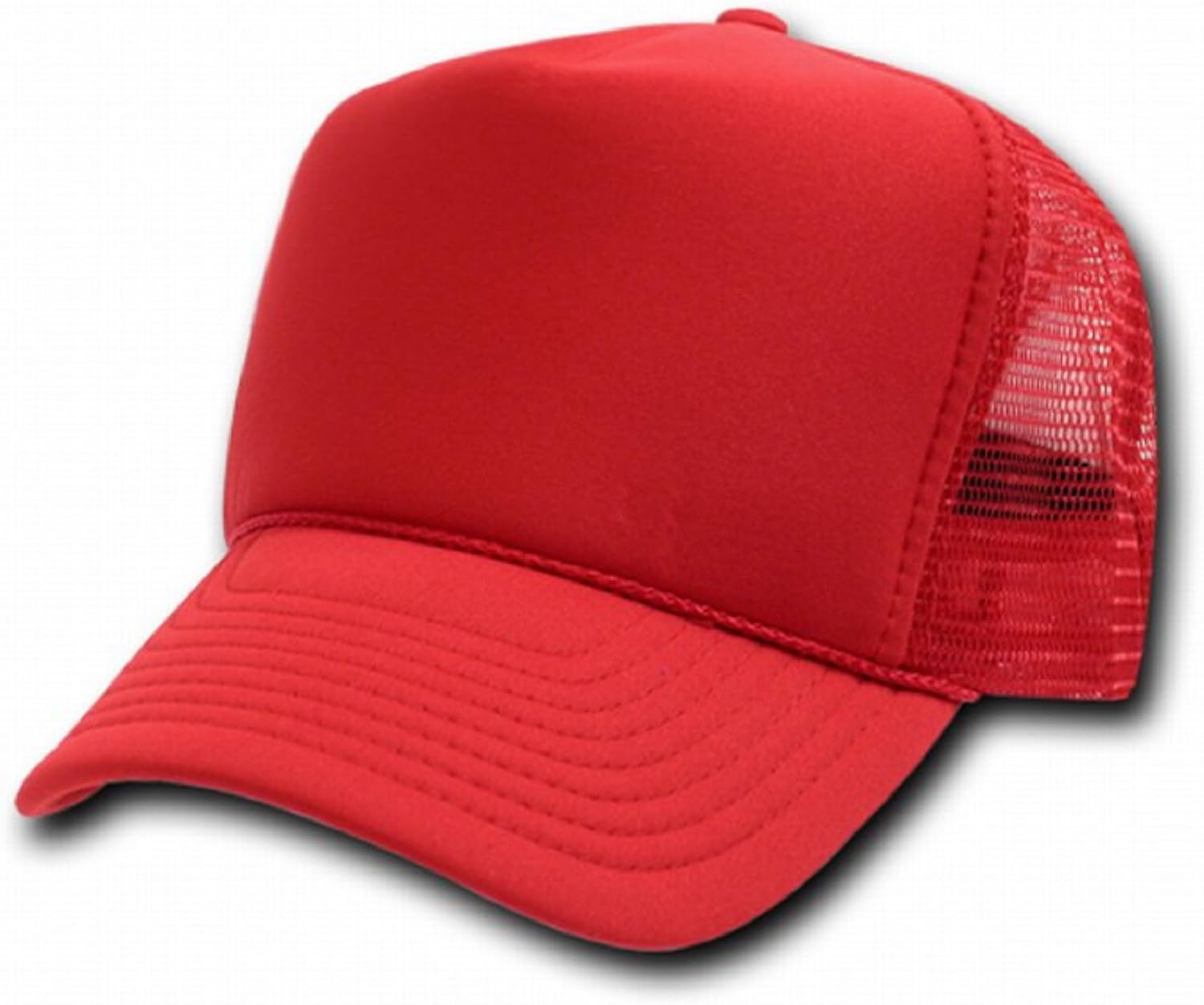 RED MESH Trucker Style Cap HAT CAPS Hats Adjustable at Amazon Men’s ...