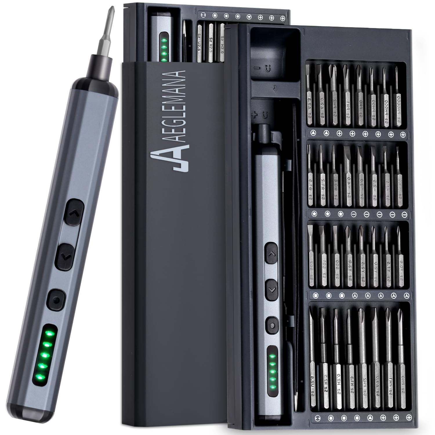 Aeglemana Mini Electric Screwdriver Set?68 in 1 portable electric ...