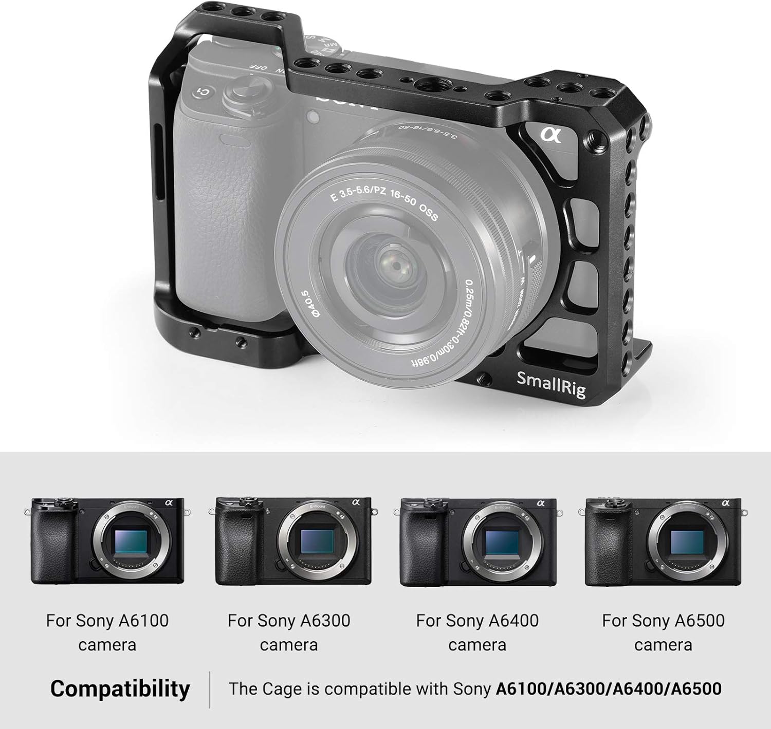 (New Version) SmallRig Camera Cage for Sony A6100/A6300/A6400/A6500 ...