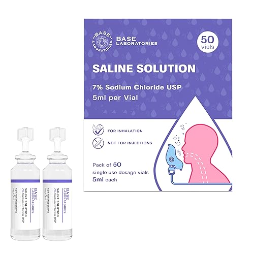 BASE LABORATORIES 7% Saline Solution for Nebulizer Machine | Saline ...