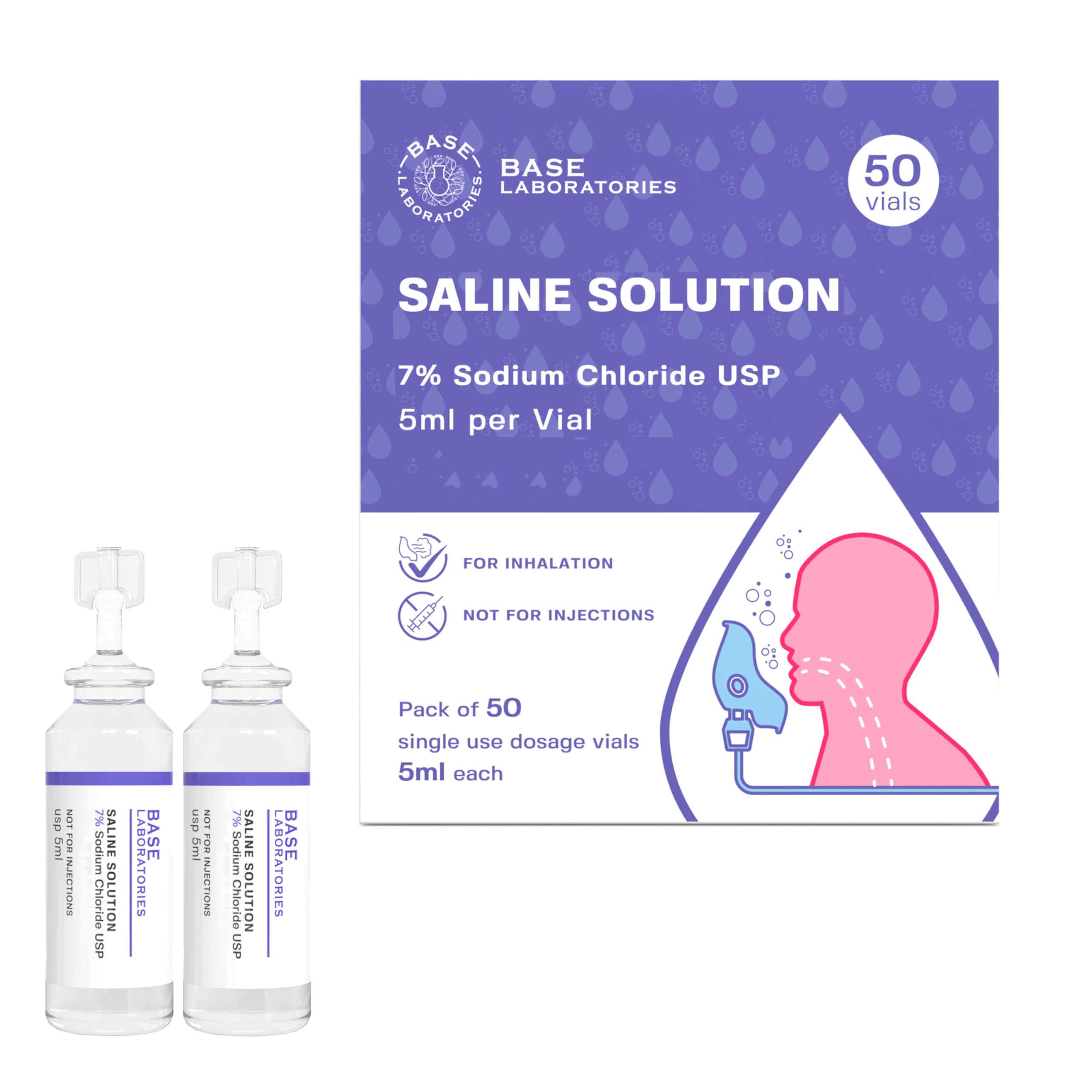 Mua BASE LABORATORIES 7% Saline Solution for Nebulizer Machine | Saline ...