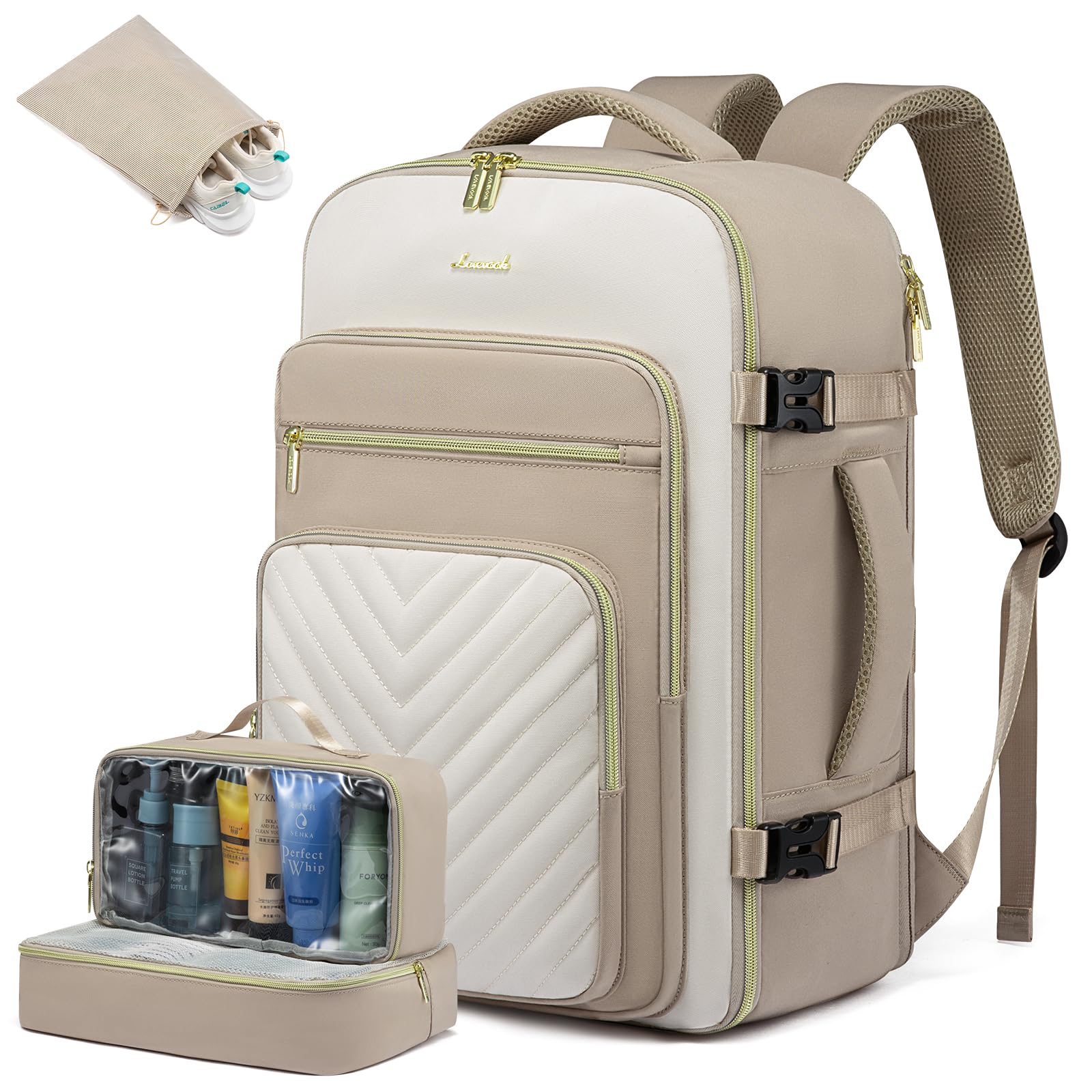 LOVEVOOK Large Travel Backpack for Women, Carry On Bag Backpack Flight ...