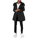 French Connection Women's Quilted Asymmetrical Hem Hooded Winter Puffer ...