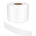 Amazon.com: QWORK 1/2" x 1500' Woven Cord Strapping Roll, Heavy Duty Polyethylene Braided Rope ...