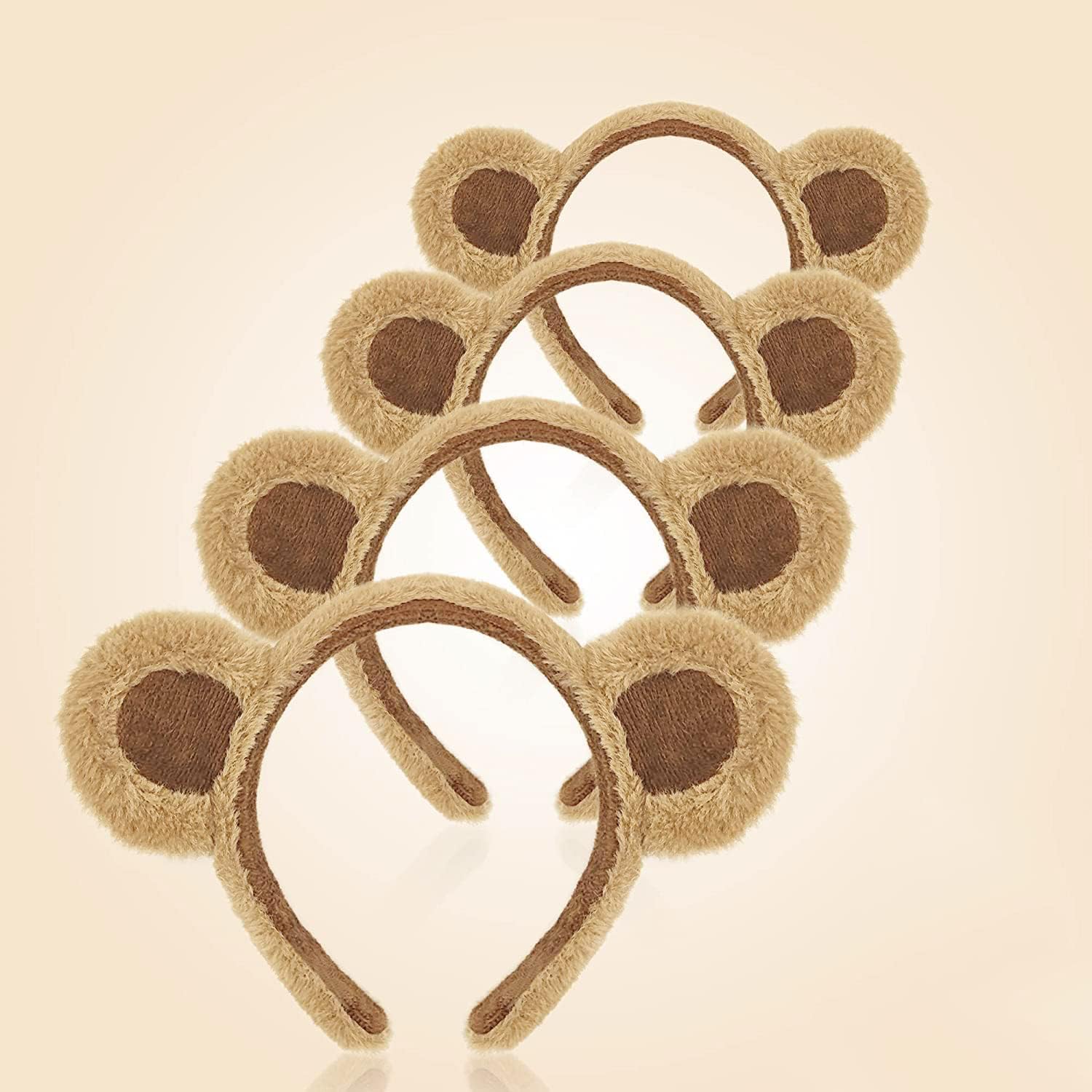 Mua SIOTMERA Brown Bear Ears Cute Headband Fluffy Hairband Animal Head ...