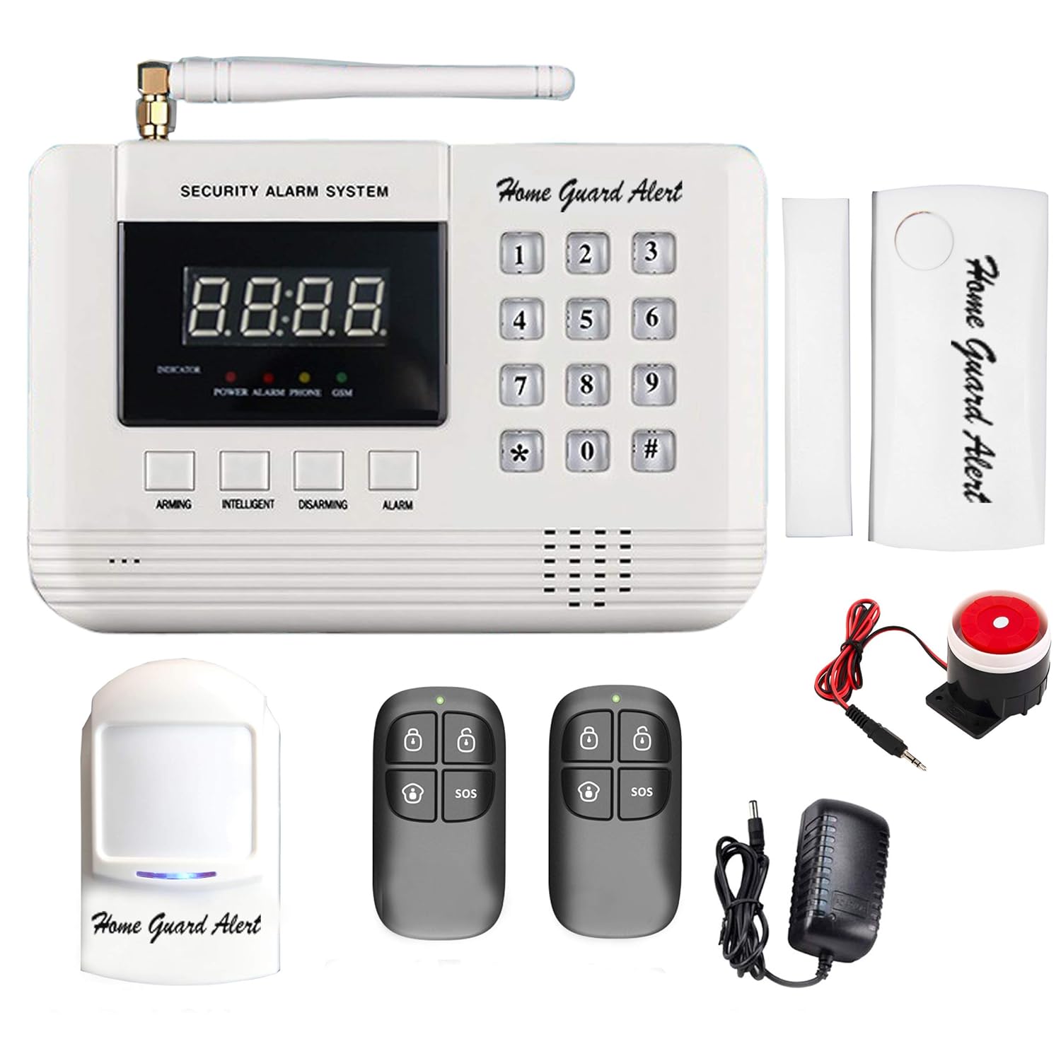 Home Guard Alert GSM 433Mhz Wireless Smart Security Burglar Alarm ...