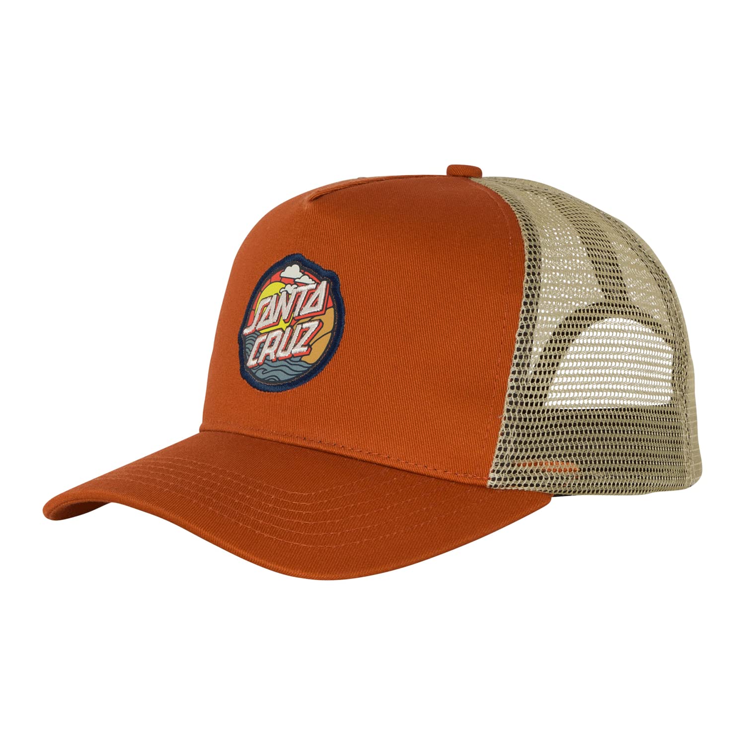 Bingua.com - SANTA CRUZ Cliff View Dot Mesh Trucker Mid Profile Hat Eco ...