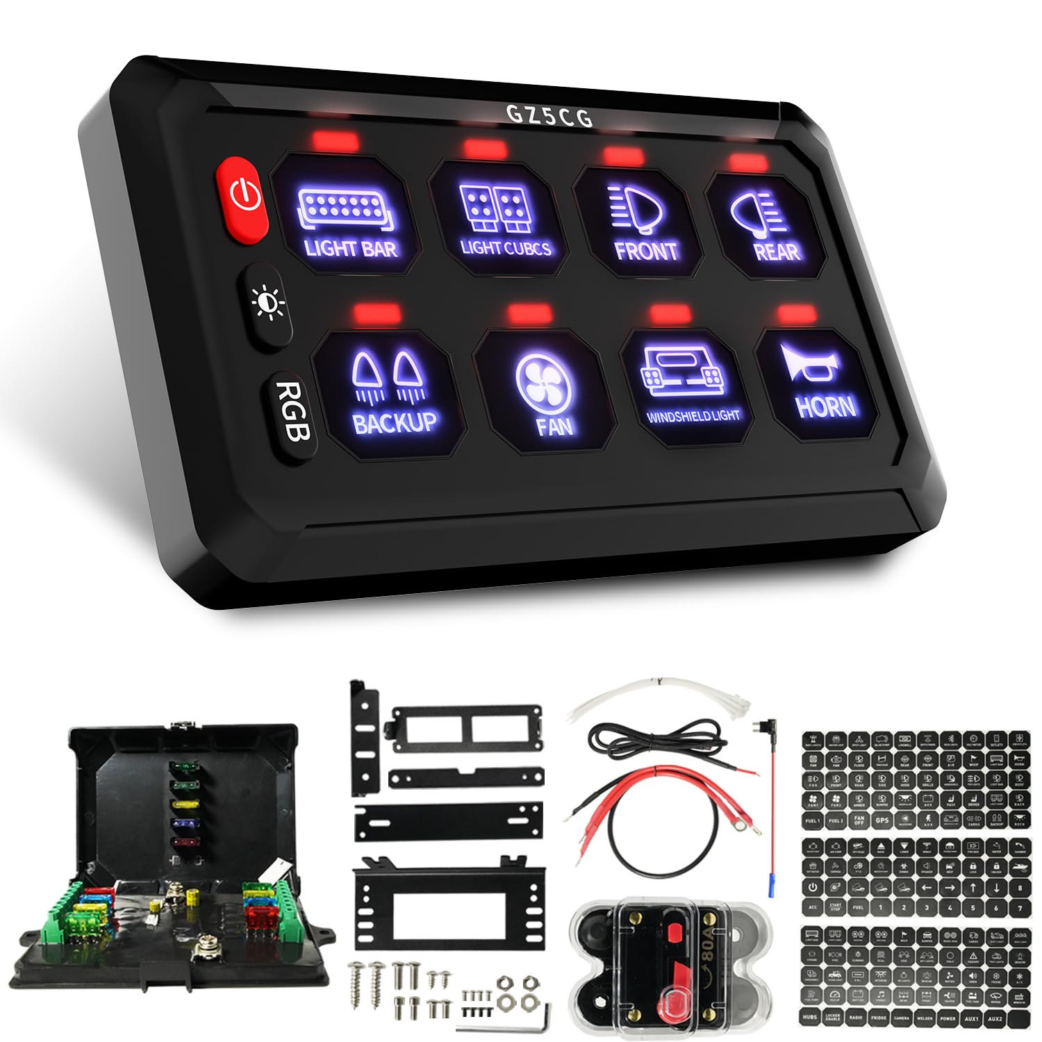 GZ5CG 8 Gang Switch Panel Electronic Circuit Control Relay System Box ...