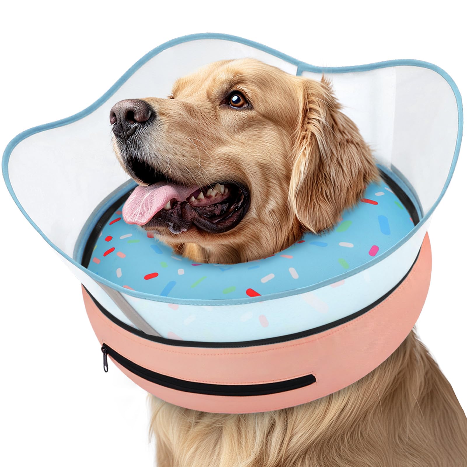 Supet Raised Inflatable Dog Cone Collar to Stop Licking, Soft Dog Cone ...