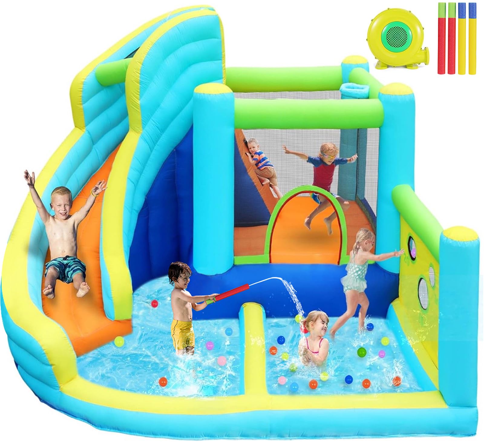 Mua FBSPORT Inflatable Bounce House, Water Slide Park Slide Bouncer ...