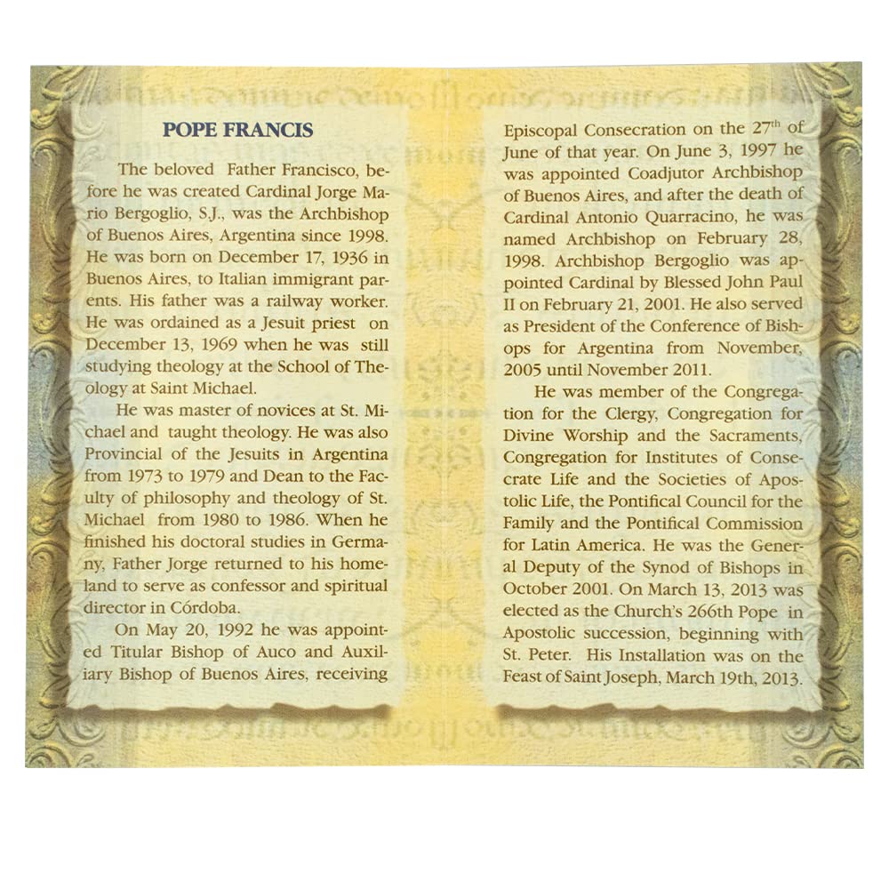 Mua Prayer Card Pamphlets | Two Pages of Biography Information and ...